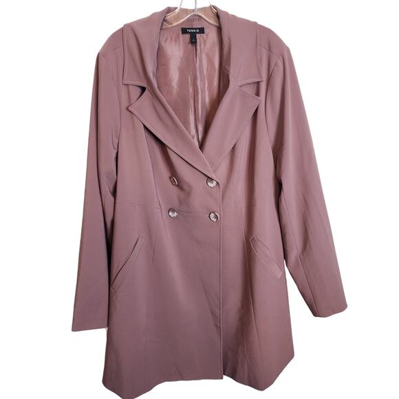 torrid | Jackets & Coats | Torrid Twill Aline Trench Coat Mauve 2x ...